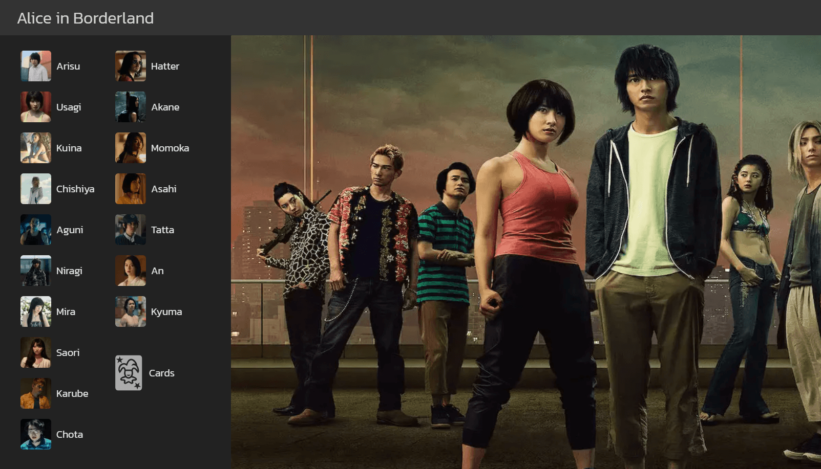 GitHub - DanielPitfield/Alice-in-Borderland: A website for everything Alice in Borderland (the ...